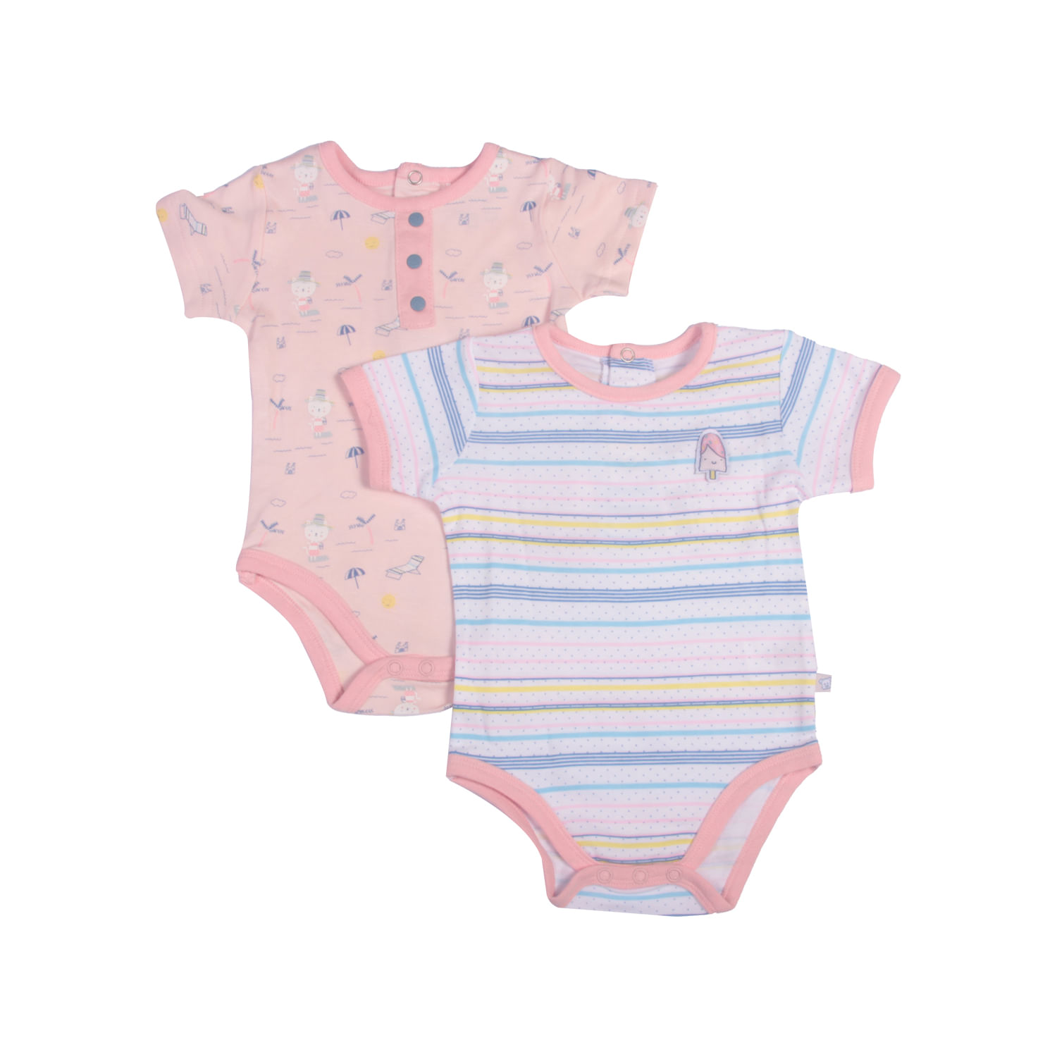 Set 2 Pzas Body Niña Multicolor Pillin Tienda Online - Pillin