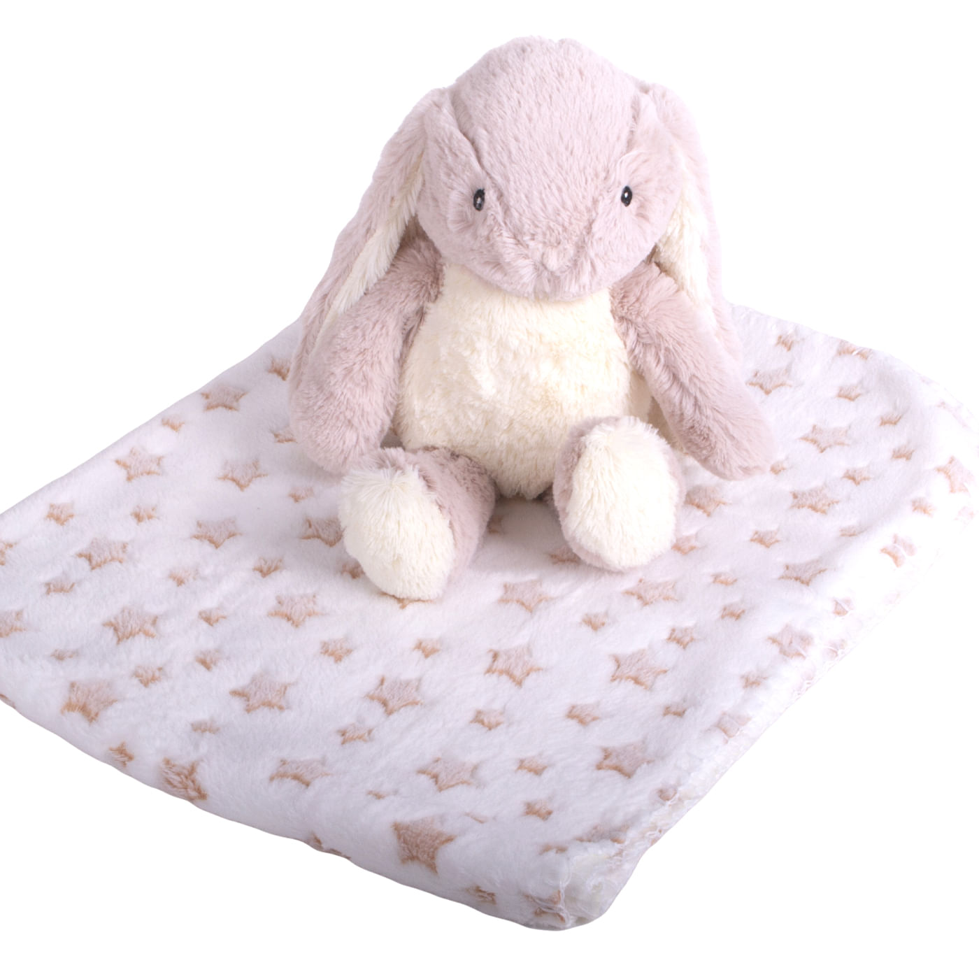 Set Peluche Manta Conejo Bebé Niño Beige Pillin Tienda Online - Pillin